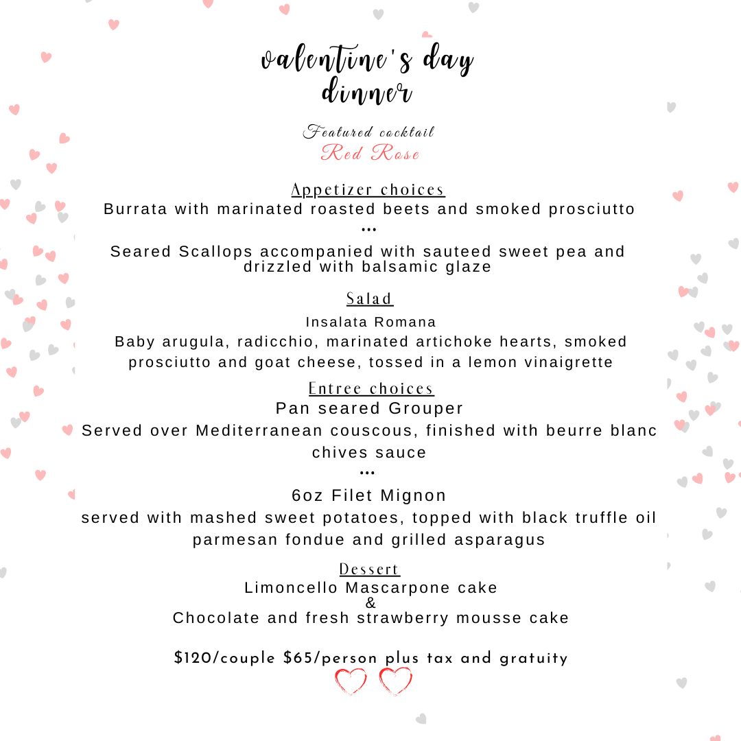 Valentine’s Day Dinner Menu (2) | Pazzo Italiano Restorante & Bar ...